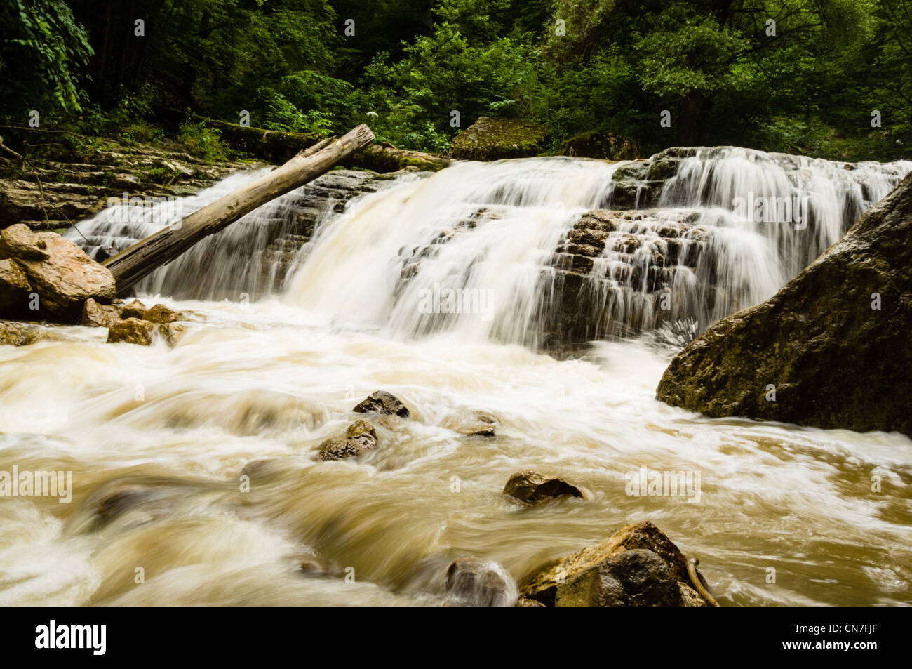 A waterfall in a canyon in Yenokavan, Armenia. Also called Lastiver ...