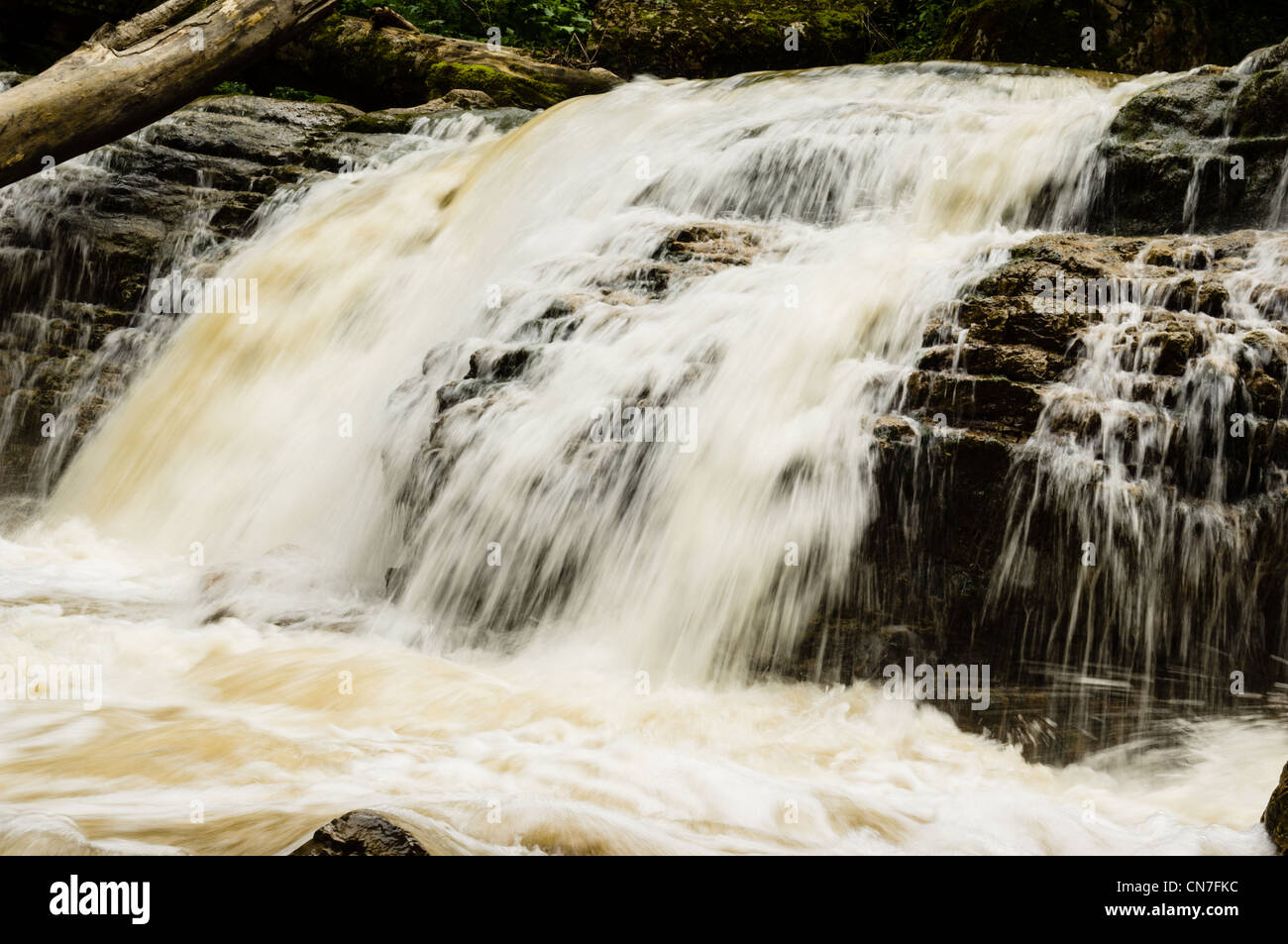 A waterfall in a canyon in Yenokavan, Armenia. Also called Lastiver ...