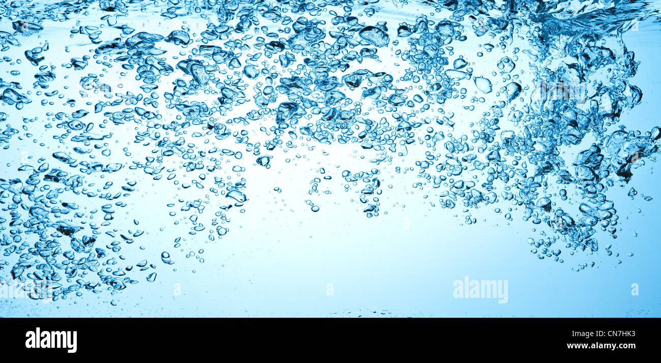 closeup of blue bubbles underwater Stock Photo - Alamy