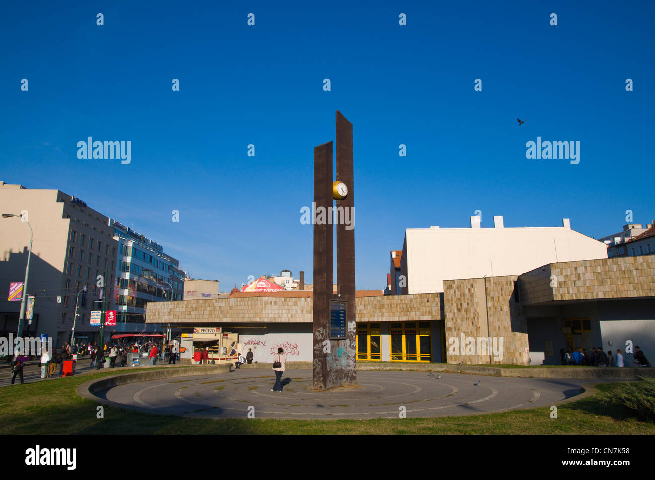 Florenc square Karlin district Prague Czech Republic Europe Stock Photo ...