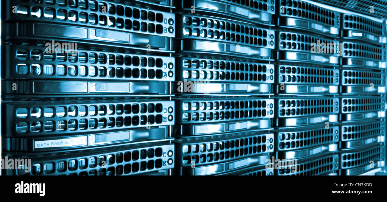 Data center with hard drives Stock Photo - Alamy