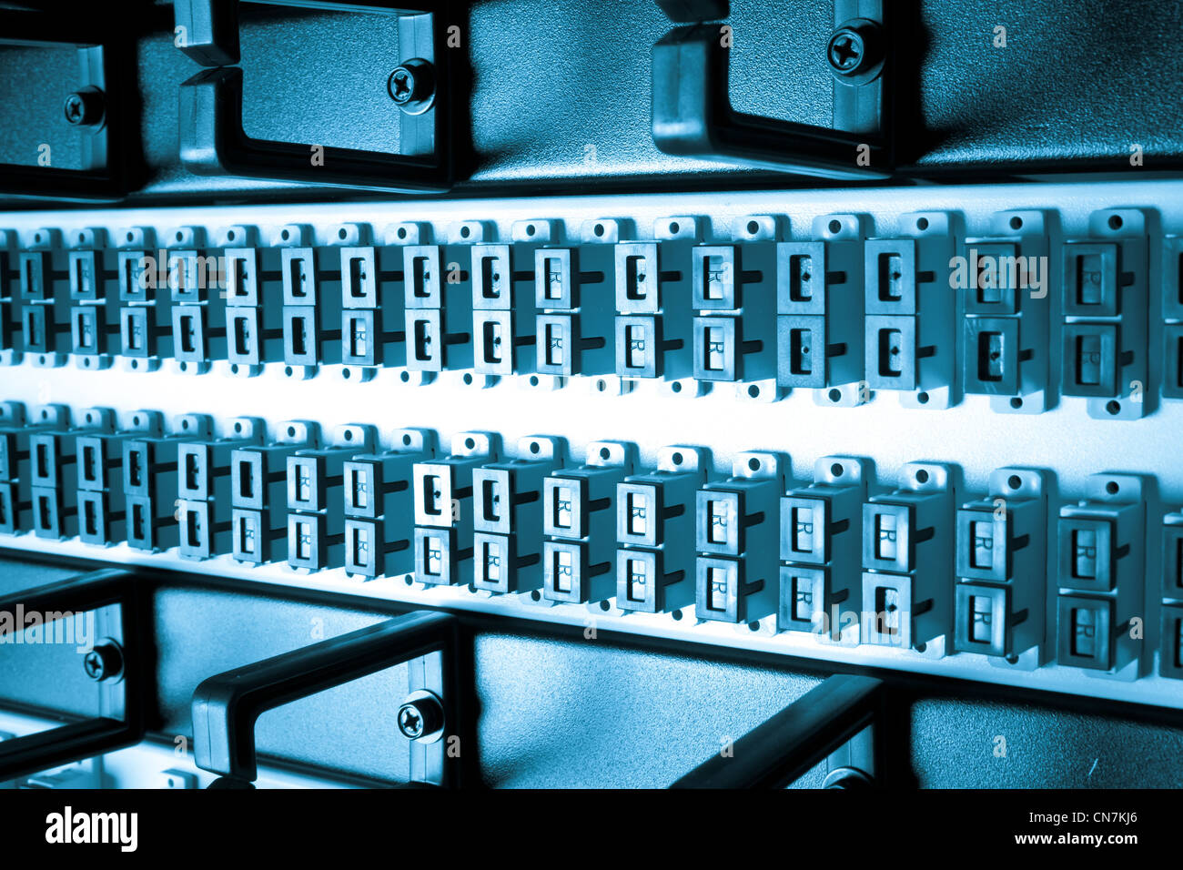 optic fiber hub as part of internet infrastructure Stock Photo - Alamy