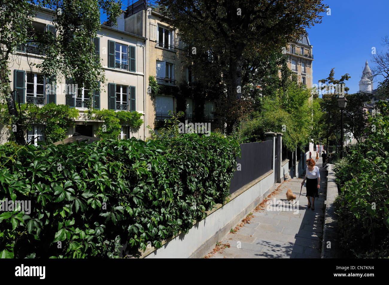 France, Paris, the Butte Montmartre, the Allee des Brouillards where ...