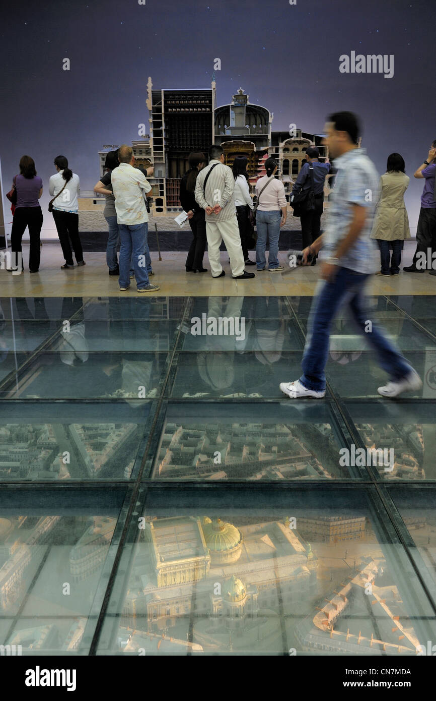 France, Paris, the Orsay Museum, model of the Opera district and model ...