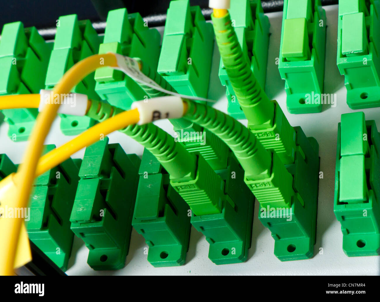 optic fiber hub as part of internet infrastructure Stock Photo - Alamy