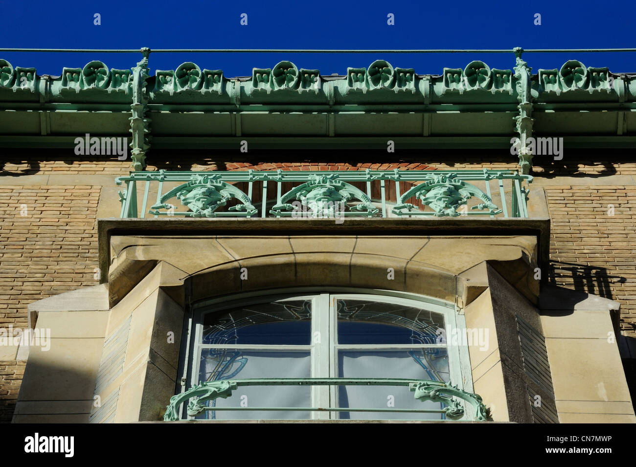 France, Paris, the Castel Beranger, 14 Rue La Fontaine building in Art ...