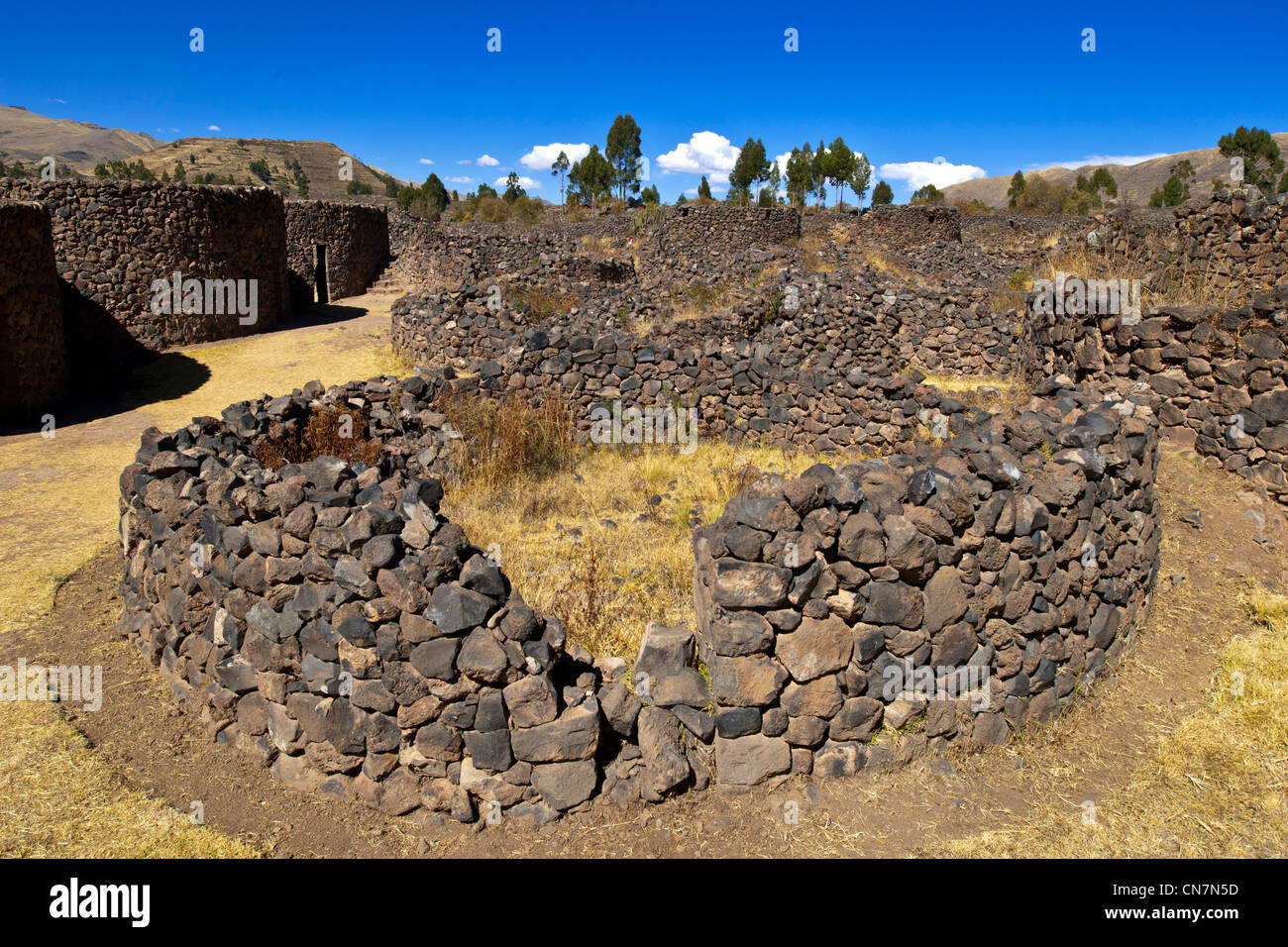 Peru, Cuzco province, Raqchi, Wiracocha temple, important religious and ...