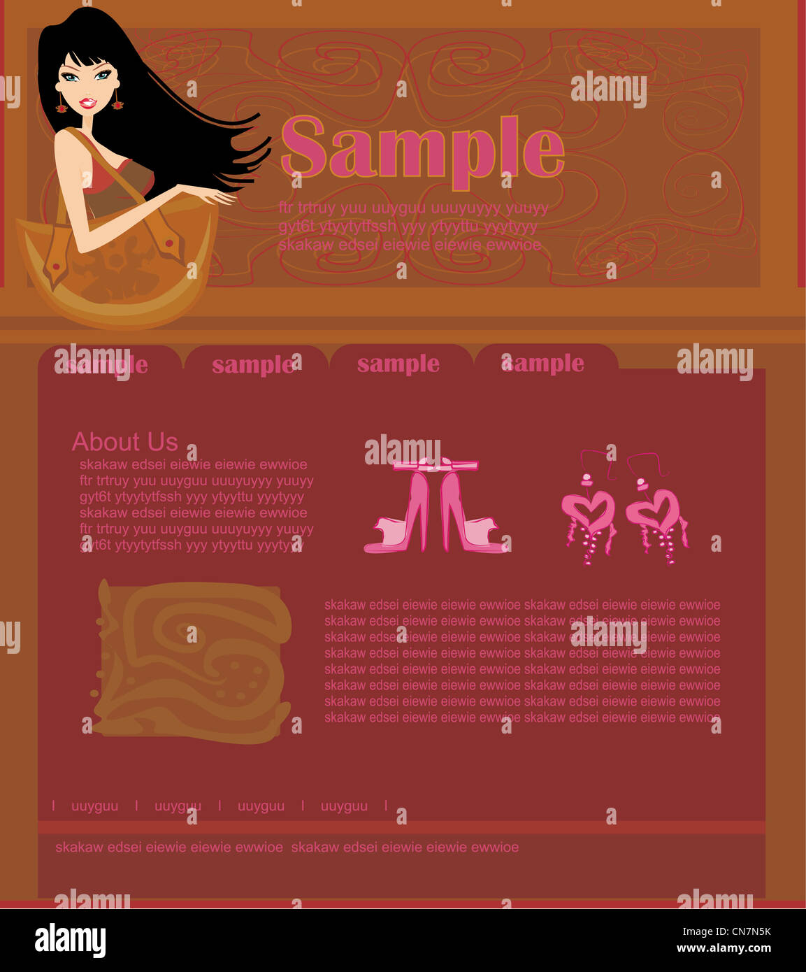 Fashion shopping Website template Stock Photo - Alamy