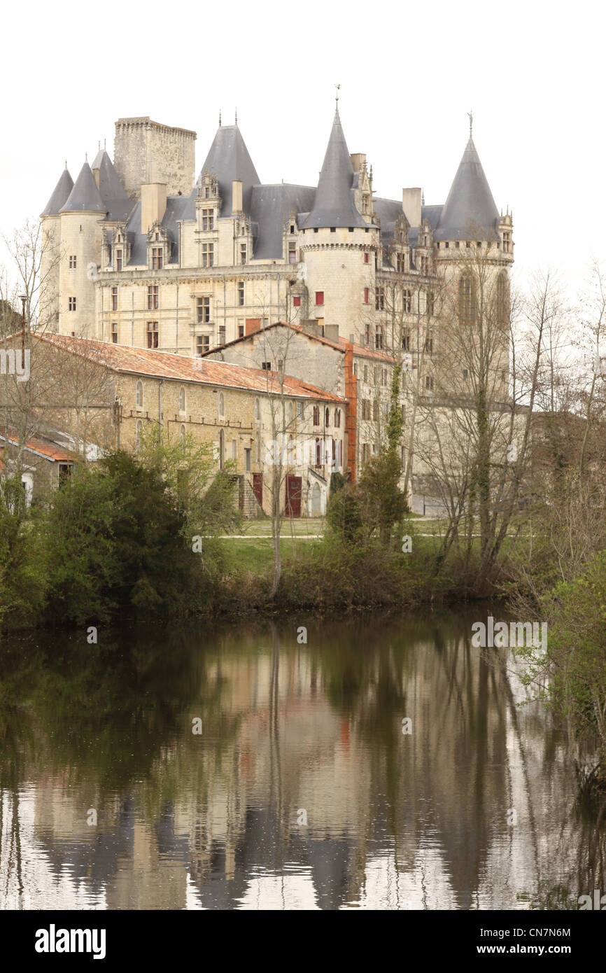 Chateau at Rochefoucauld Stock Photo - Alamy
