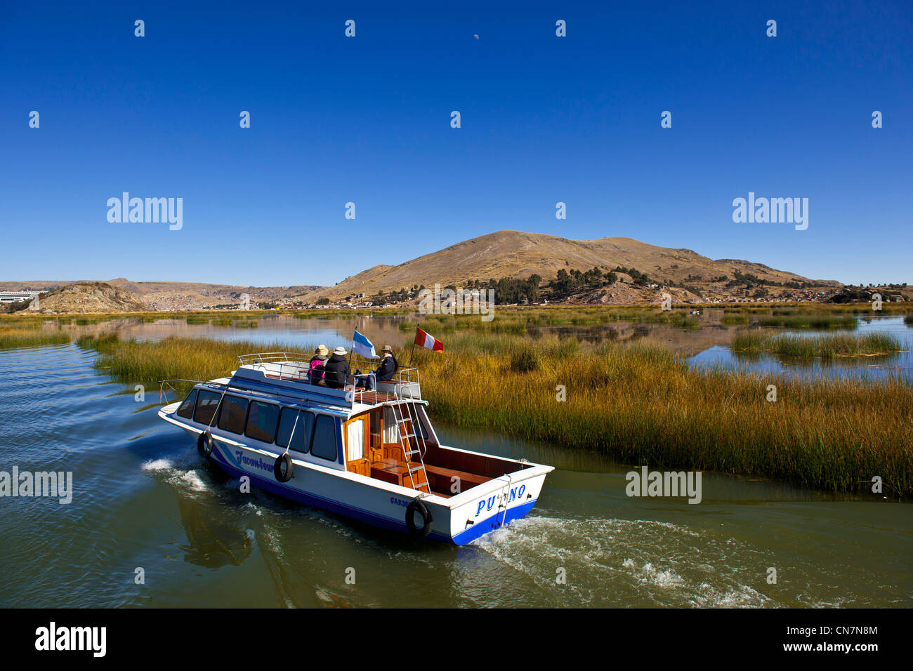 Peru, Puno province, Titicaca lake, the highest navigable lake in the ...