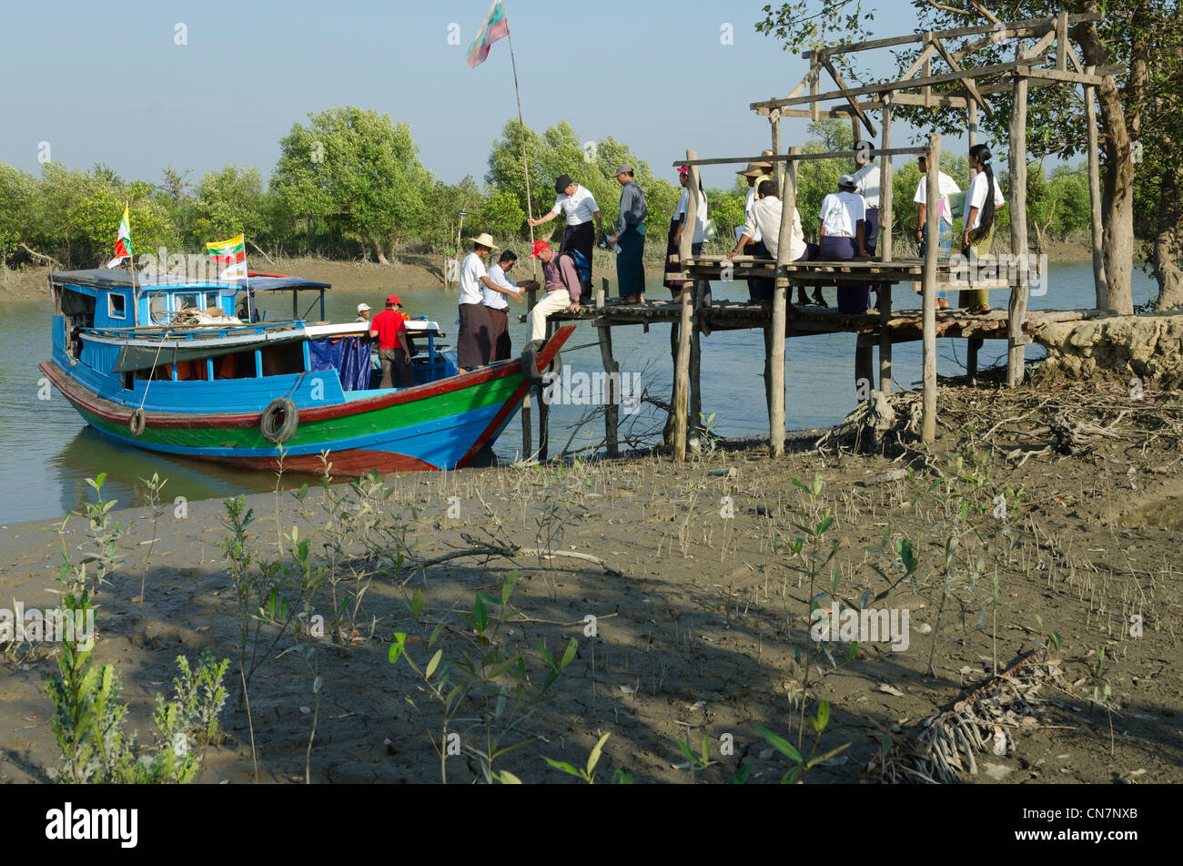 NGO donors trip ADRA-LIFT. Irrawaddy delta. Myanmar Stock Photo - Alamy