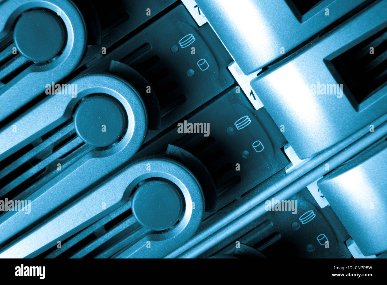 detail of data center with hard drives Stock Photo - Alamy