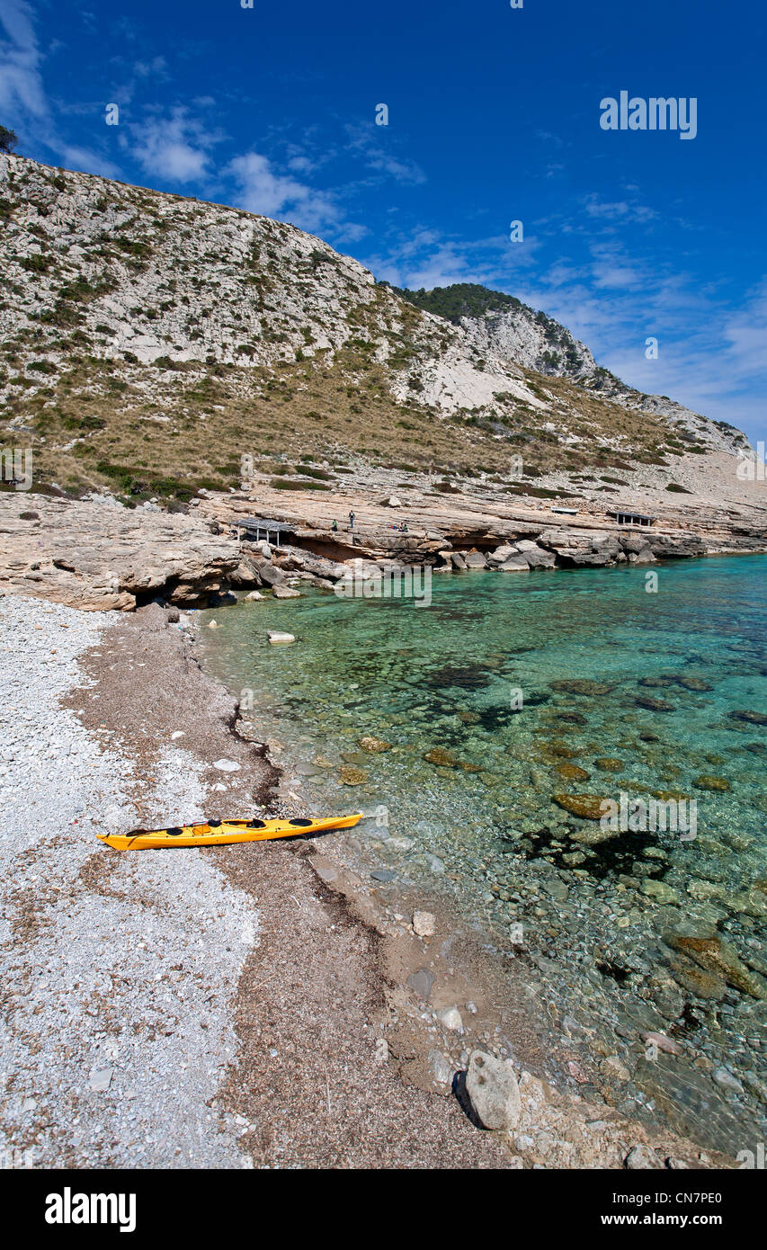 Cala Figuera beach. Formentor Peninsula. Mallorca Island. Spain Stock ...