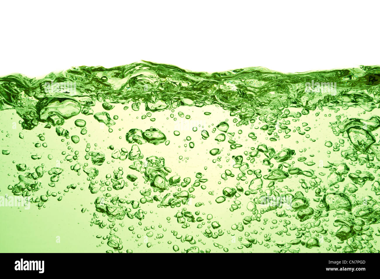 green soda drink with bubbles Stock Photo - Alamy