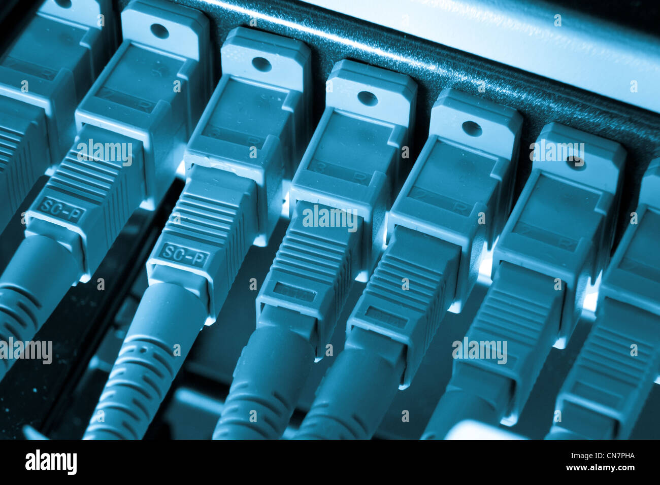 optic fiber hub as part of internet infrastructure Stock Photo - Alamy