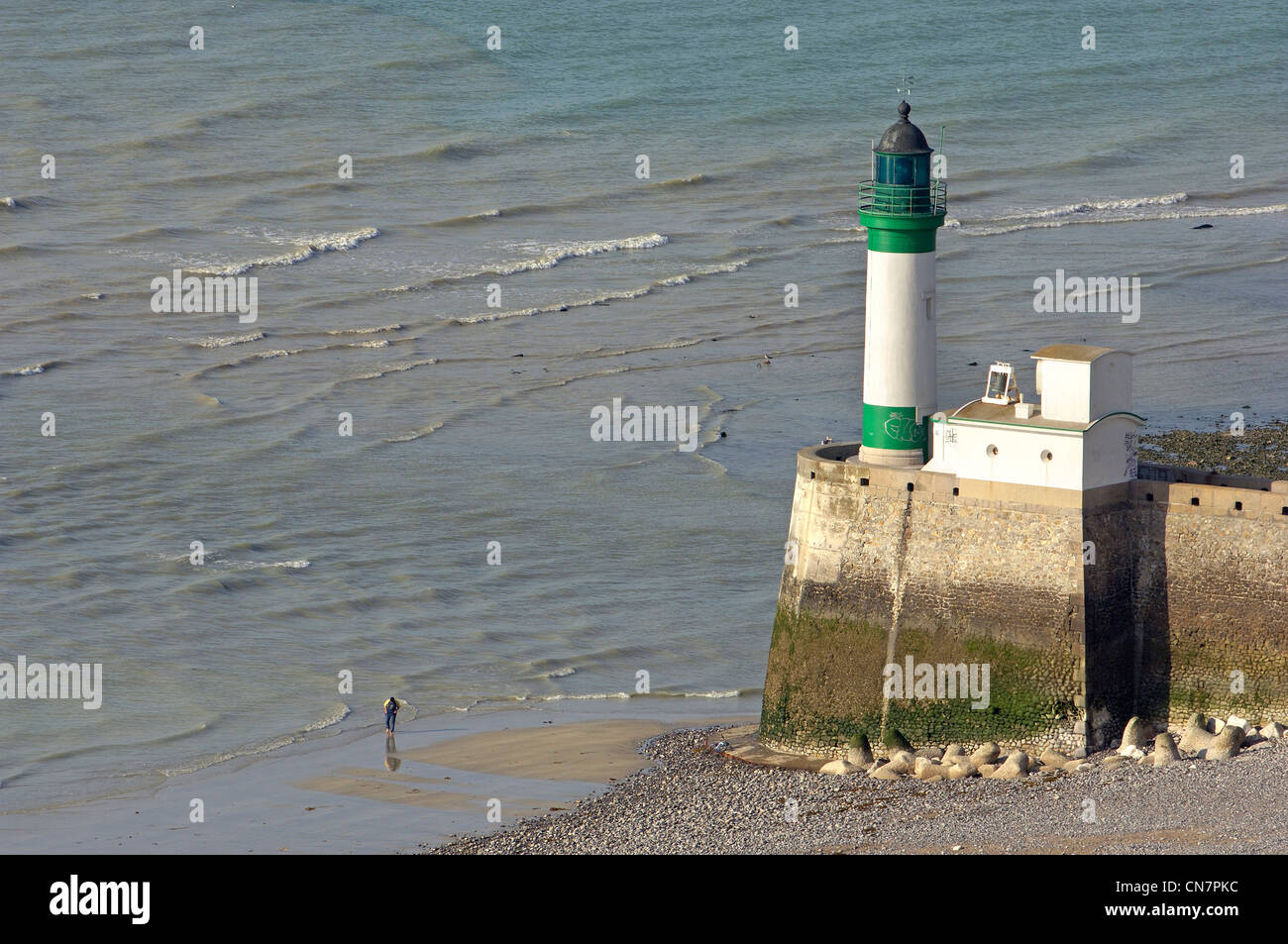 France, Seine Maritime, Cote d'Alabatre (Alabaster Coast), Le Treport ...