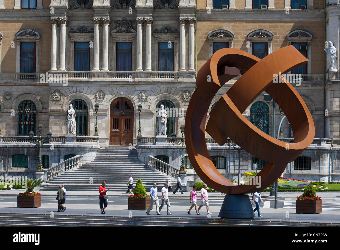Spain, Biscaye, Spanish Basque Country, Bilbao, sculpture by Jorge ...