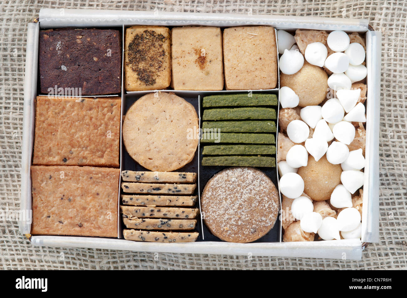 box of japanese cookies Stock Photo - Alamy