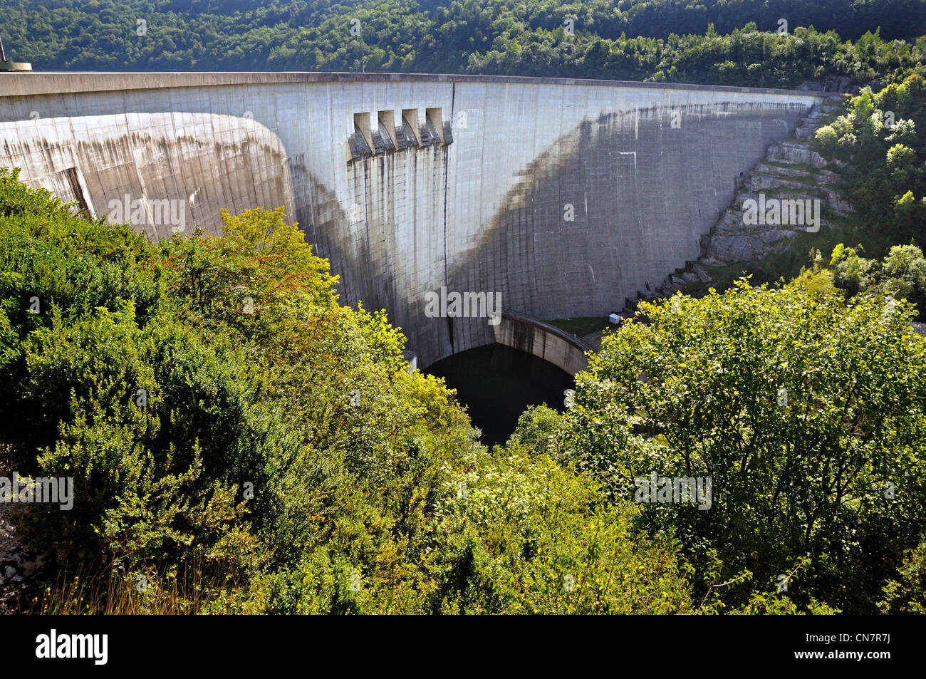 France, Jura, Vouglans dam Stock Photo - Alamy