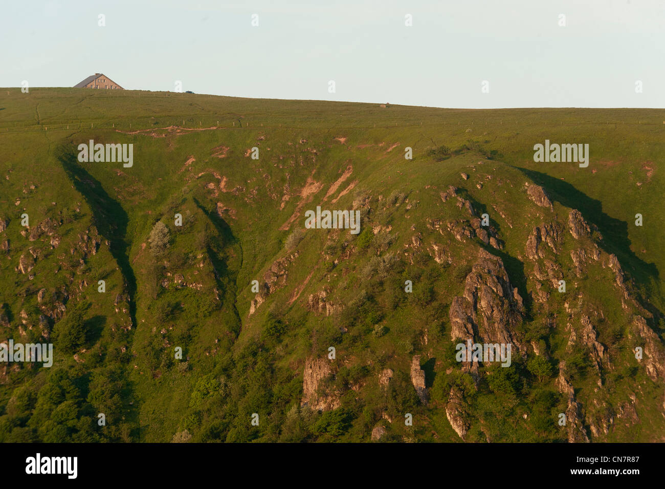 France, Haut Rhin, Vallee de Munster, landscape of the crests from ...