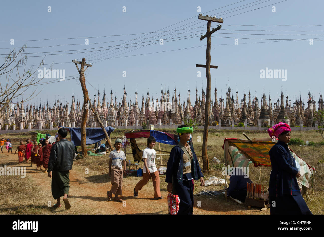 Kakku pagoda. Kakku. Southern Shan State. Myanmar Stock Photo - Alamy