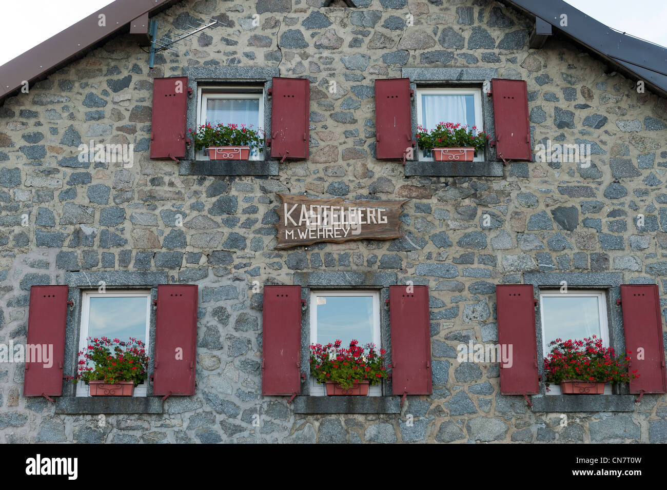 France, Haut Rhin, Vallee de Munster, Farm Inn on the crests from ...