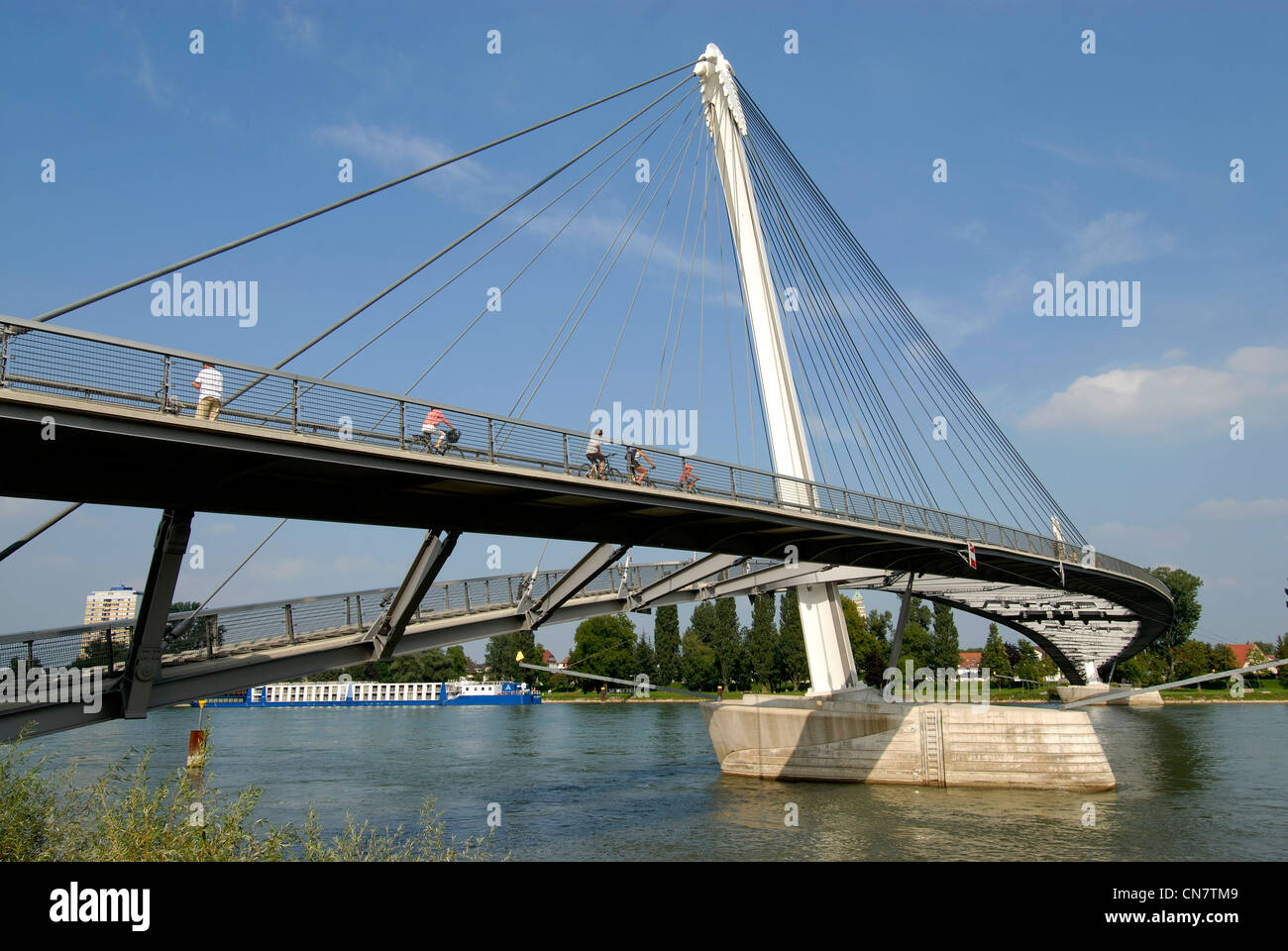 France, Bas Rhin, between Strasbourg and Kehl in Germany, the garden of ...