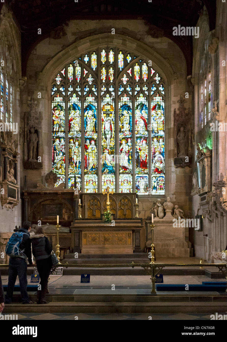 The Chancel containing the grave of William Shakespeare in the Church ...