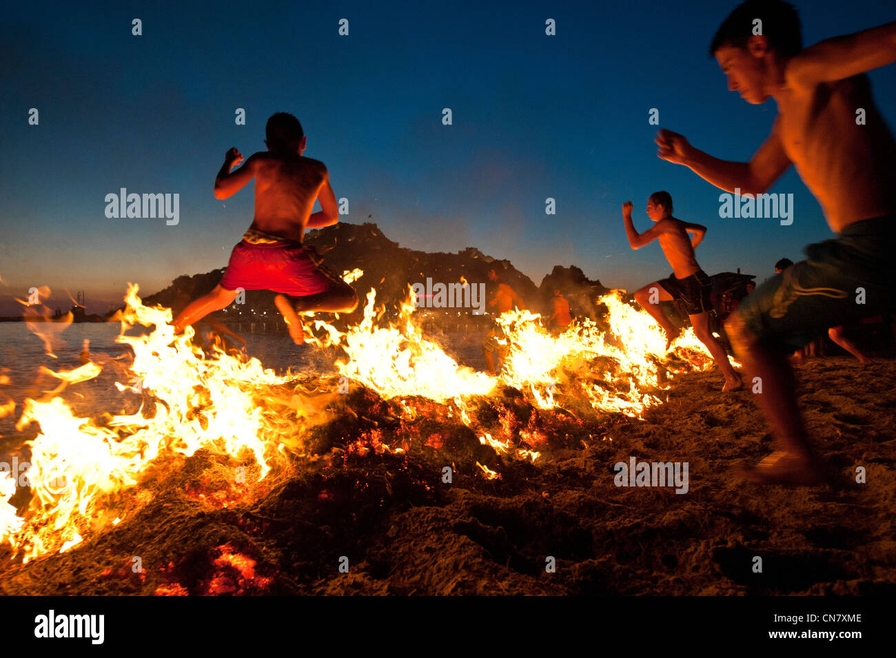 Greece, Lemnos Island, Myrina, capital town and main harbour of the ...