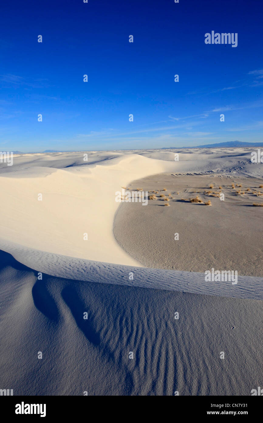 United States, New Mexico, Gypsum Desert, White Sands National Monument ...