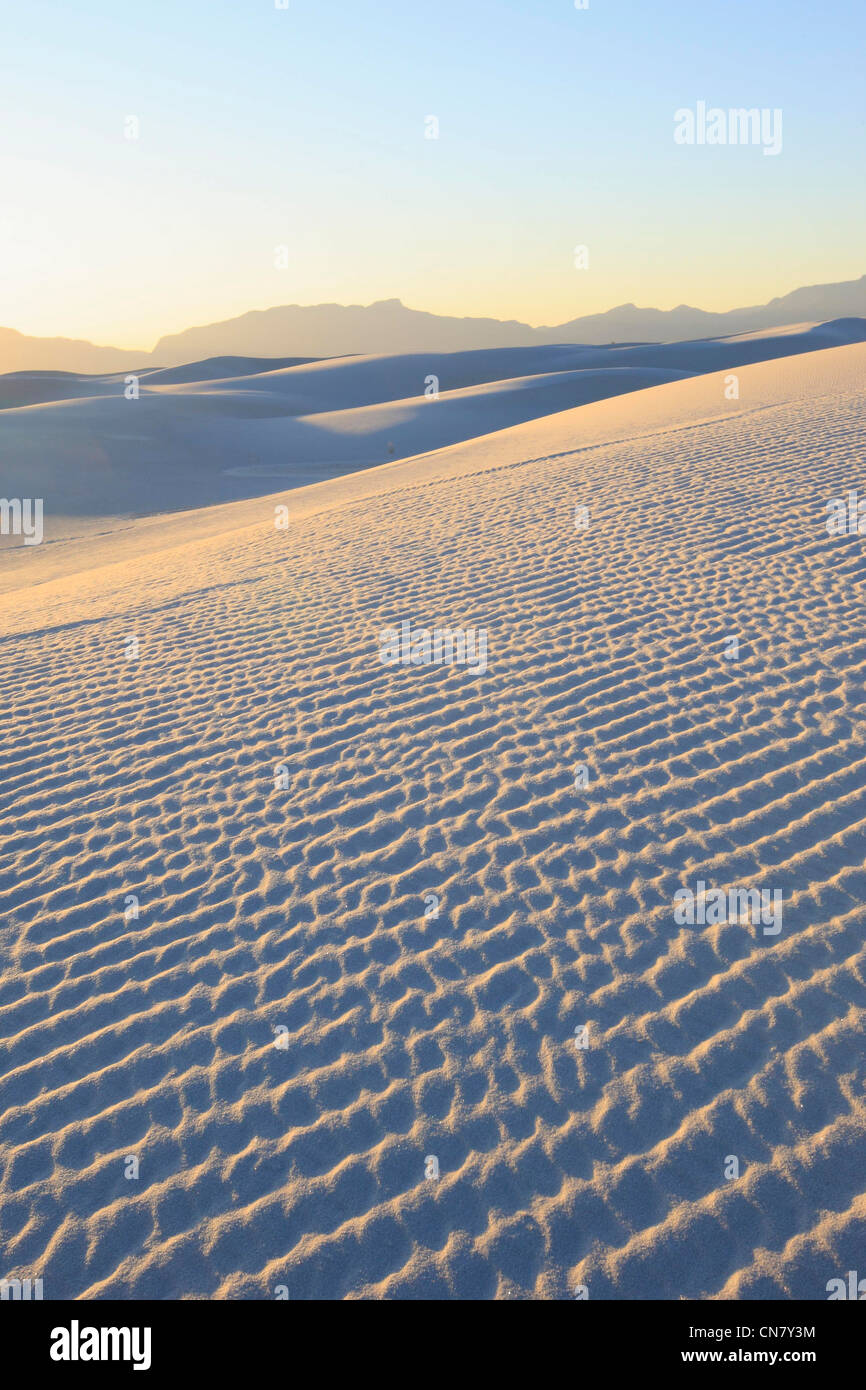 United States, New Mexico, Gypsum Desert, White Sands National Monument ...