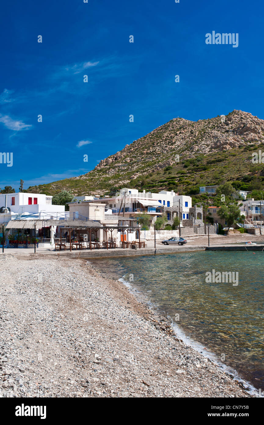 Greece, Chios Island, the small harbour of Emporio South of the island ...