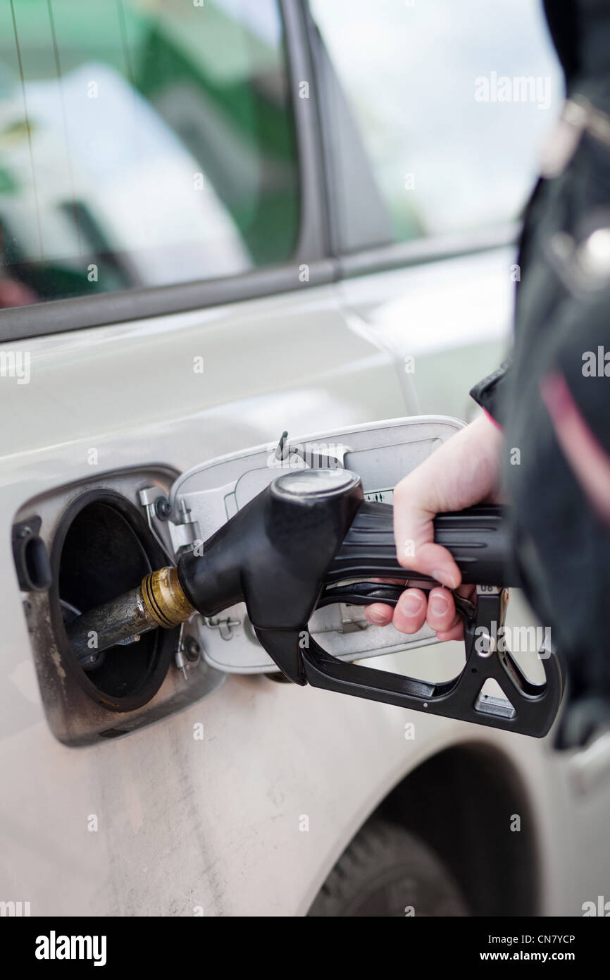 Car fueling at the gas station Stock Photo - Alamy