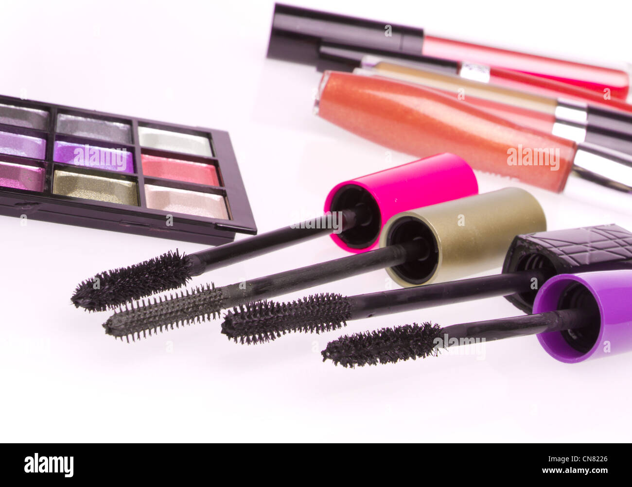 makeup set isolated on white background Stock Photo - Alamy