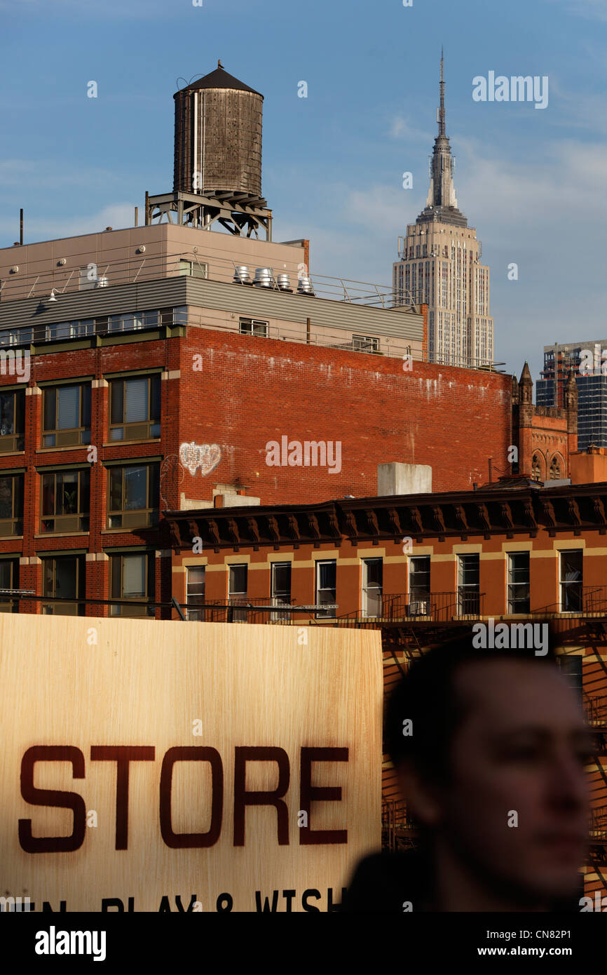 United States, New York City, Manhattan, Chelsea, Brick built building ...