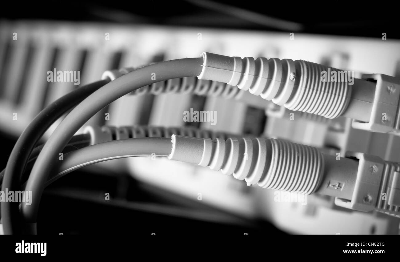 Fiber connectivity Black and White Stock Photos & Images - Alamy