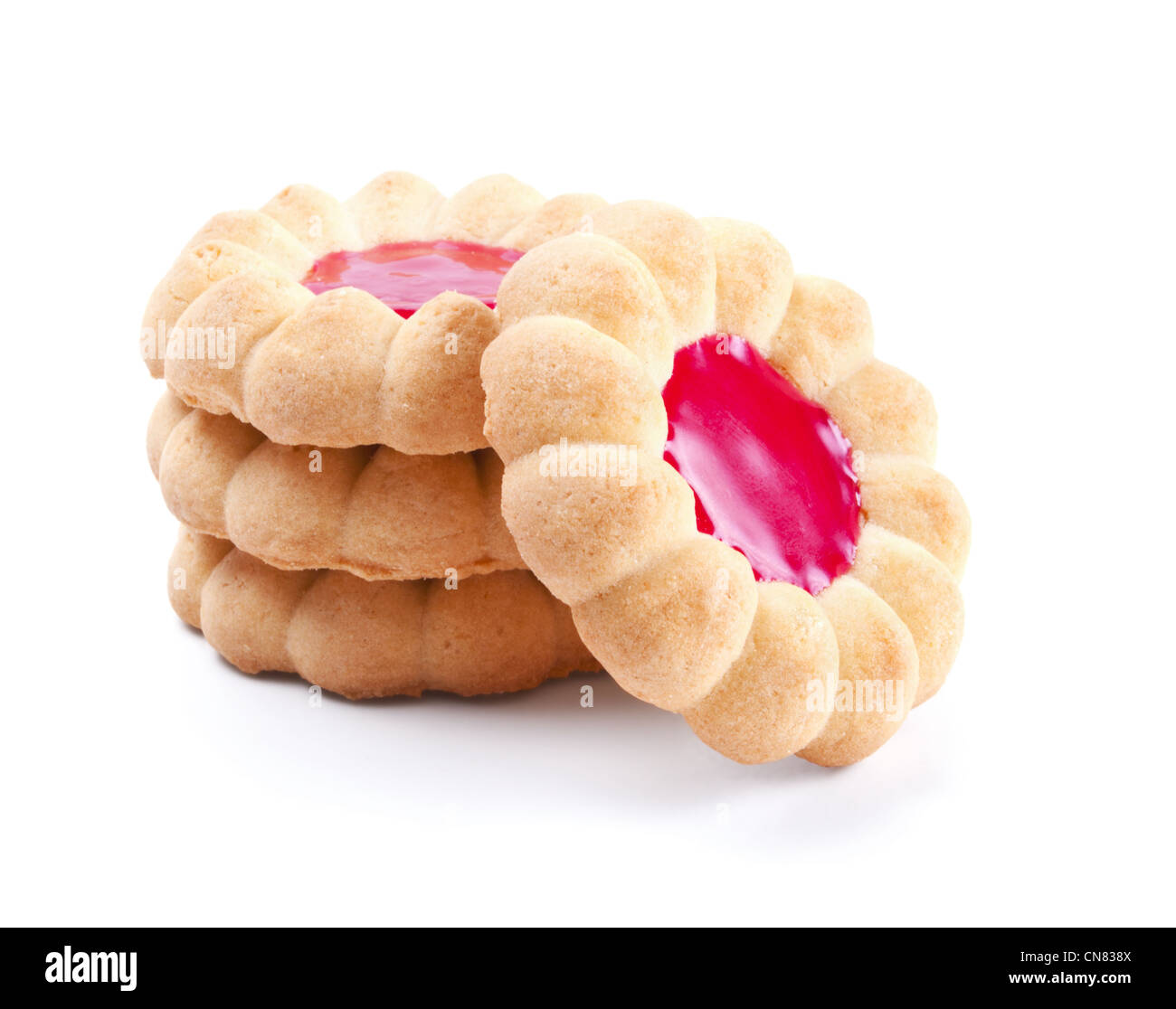 Filled jam cookies isolated on white background Stock Photo - Alamy