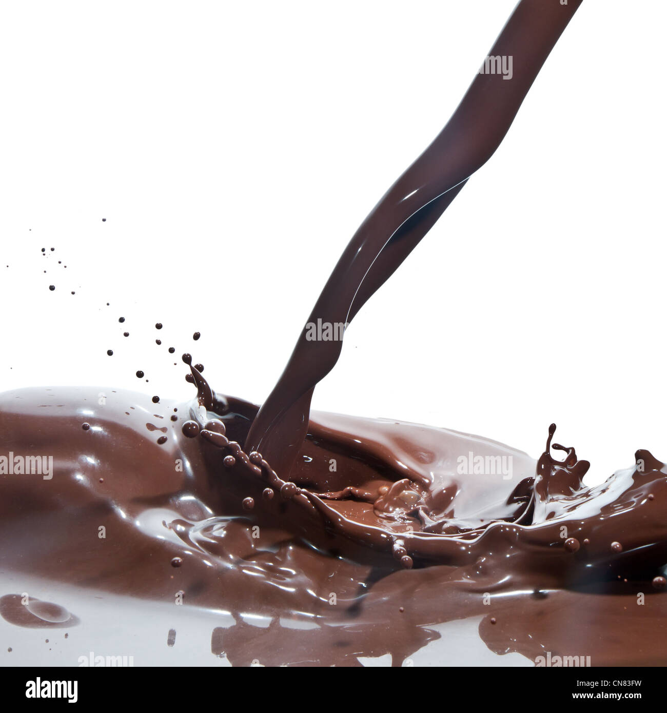 splash of chocolate isolated on white background Stock Photo - Alamy