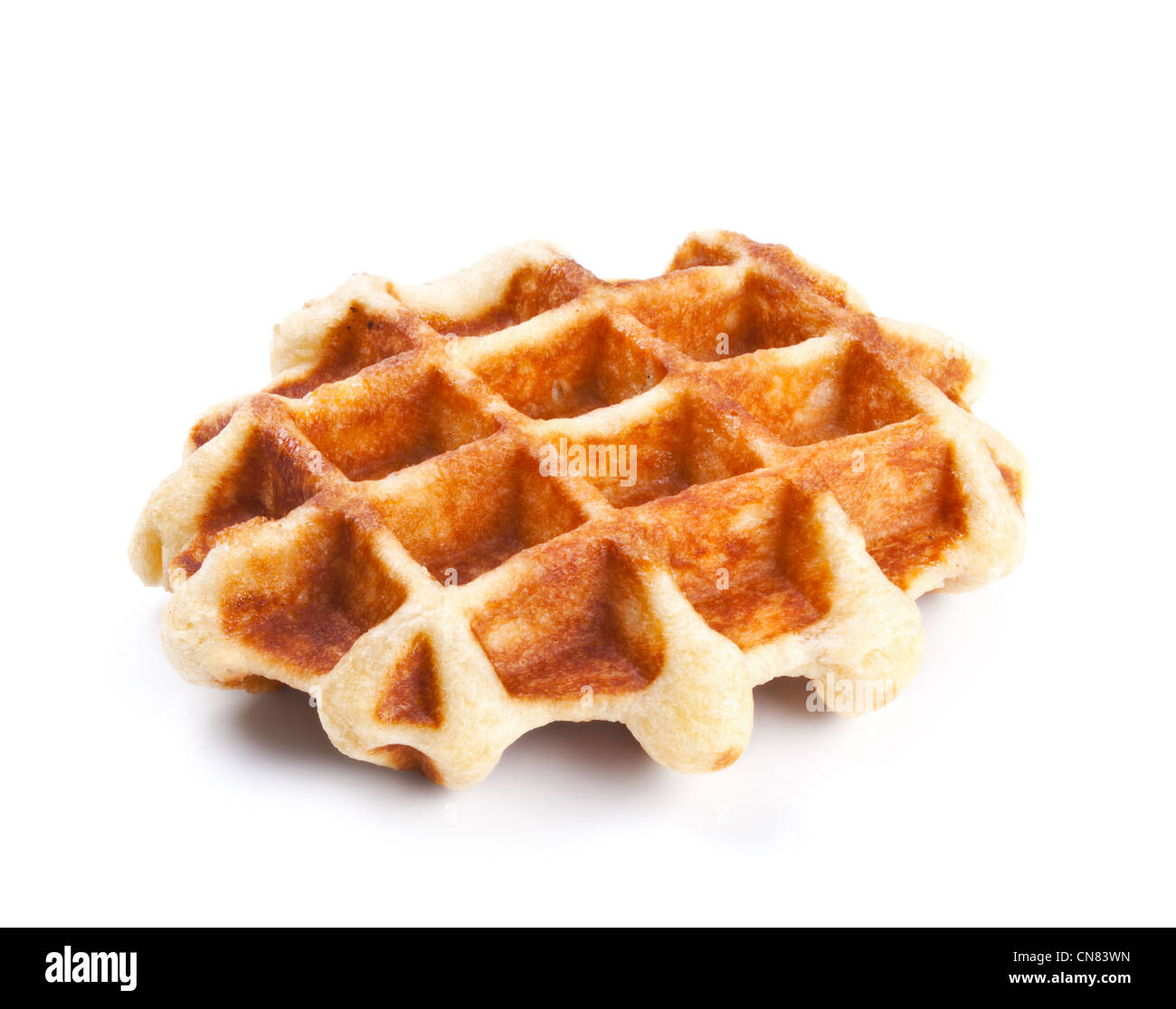Sweet Belgium waffer isolated on white background Stock Photo - Alamy