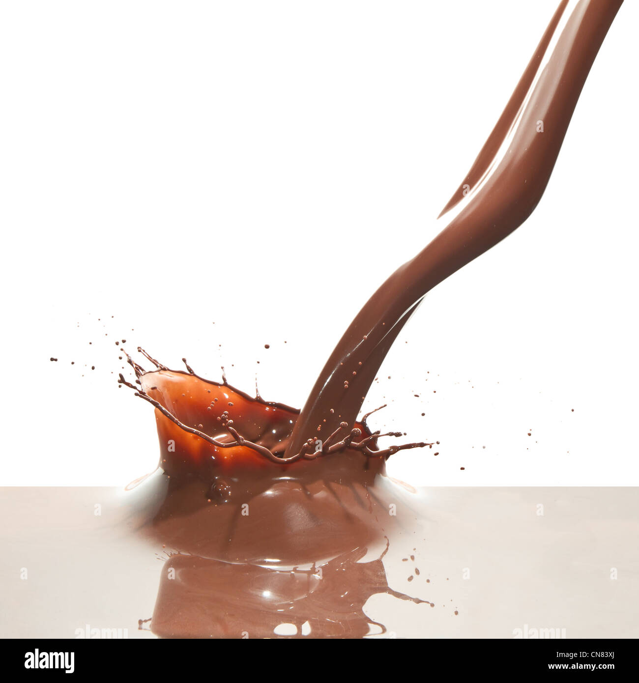 splash of chocolate isolated on white background Stock Photo - Alamy
