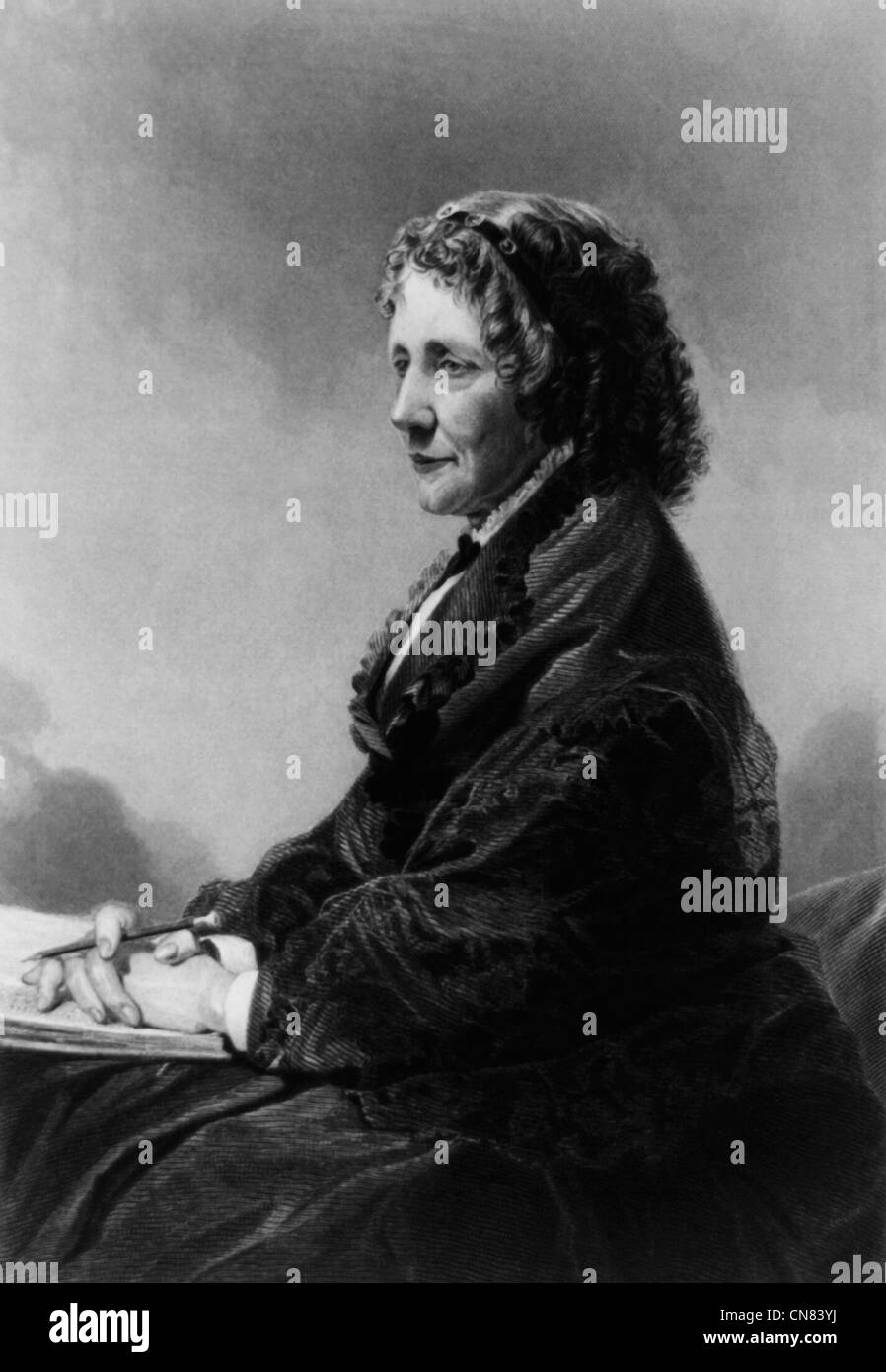 Vintage portrait of American abolitionist and author Harriet Beecher Stowe (1811 - 1896 Stock ...