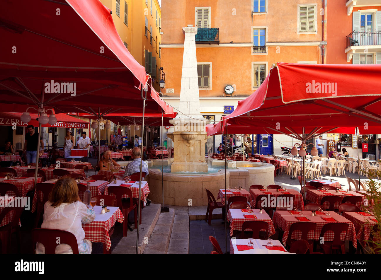 France, Alpes Maritimes, Nice, Vieux Nice (Old Town), Place Rossetti ...