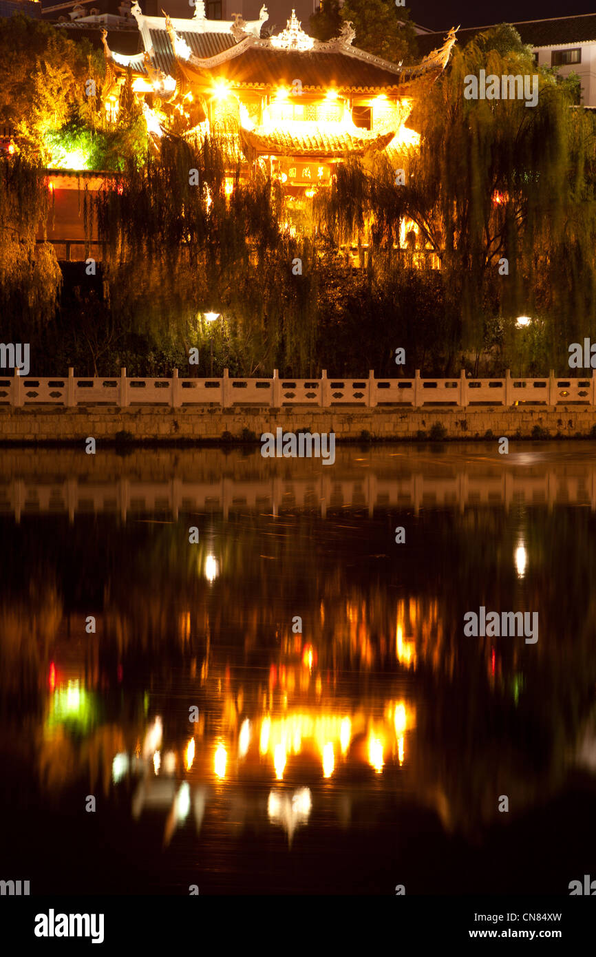 Night landscape of Jiaxiulou, Guiyang, China Stock Photo - Alamy