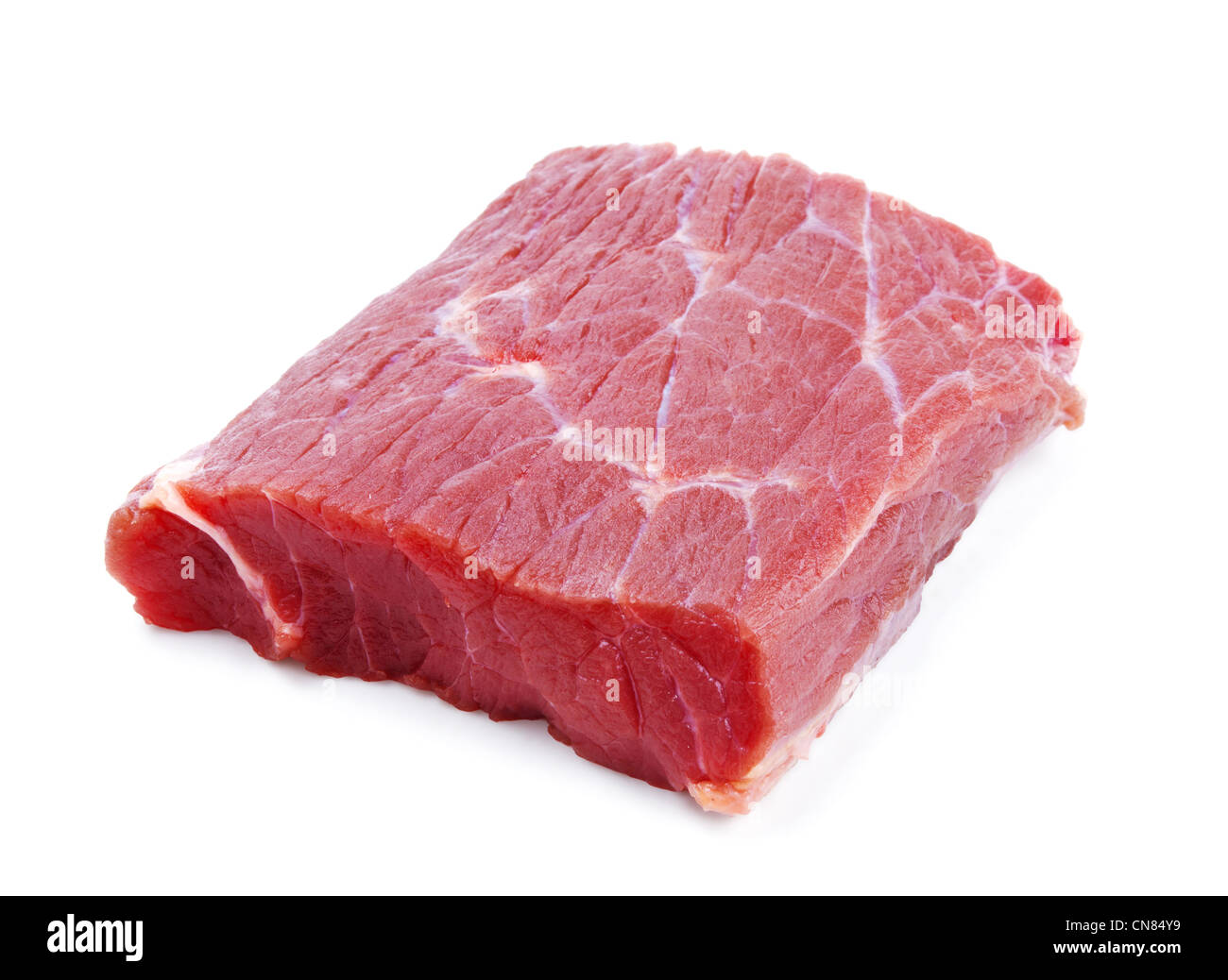 Raw beef meat isolated on white background Stock Photo - Alamy