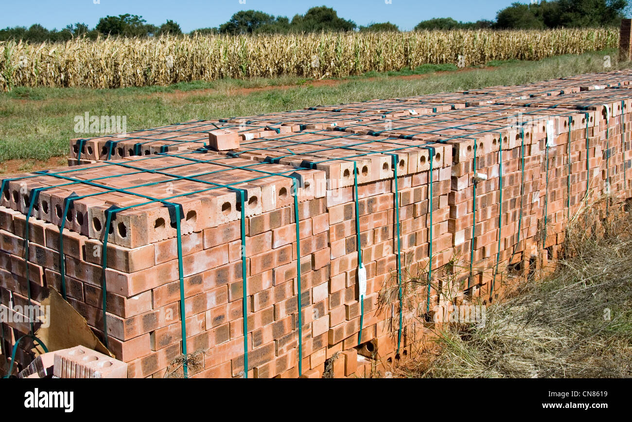 Stacked bricks building site hi-res stock photography and images - Alamy