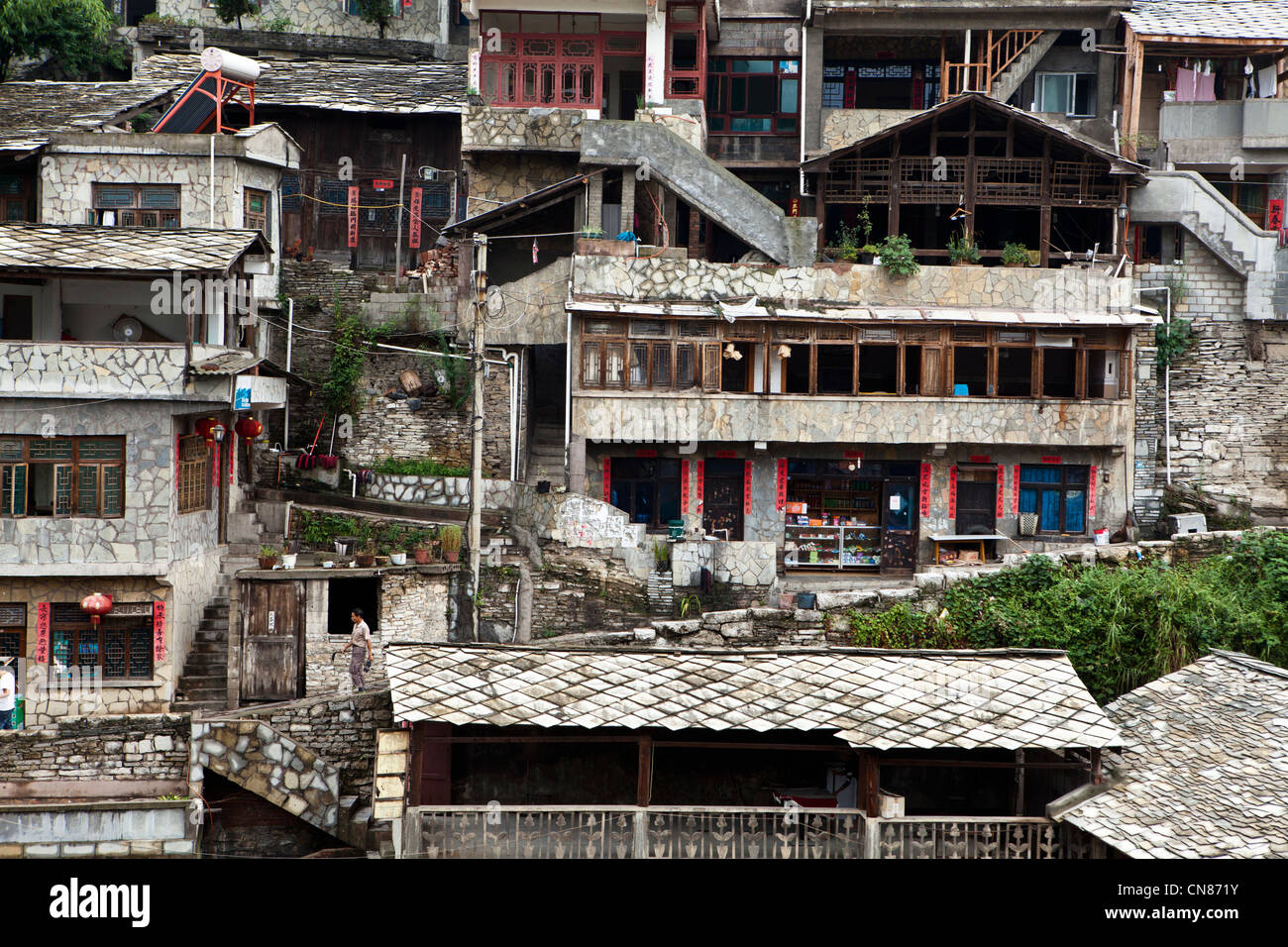 Buyi minority village landscape, Buyi village, Zhen Shan , Guizhou ...