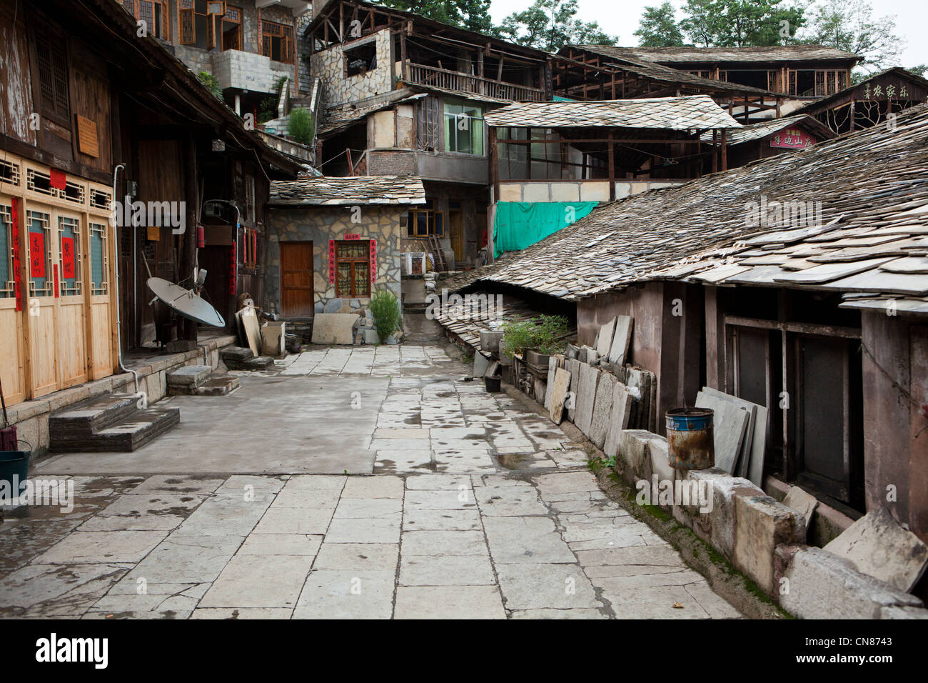 Buyi minority village landscape, Buyi village, Zhen Shan , Guizhou ...