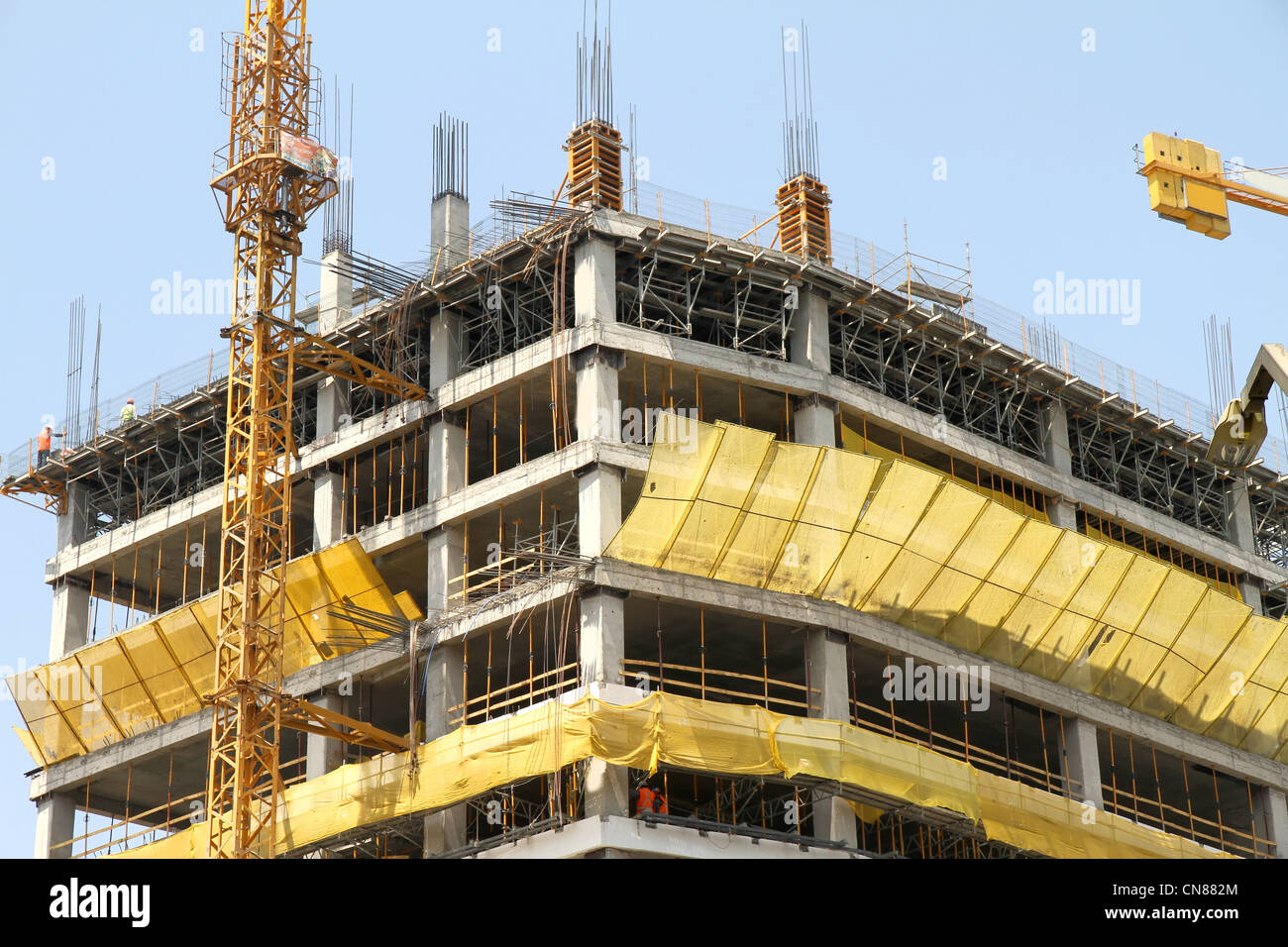 A construction site of modern Architecture in Santiago de Chile, Chile ...