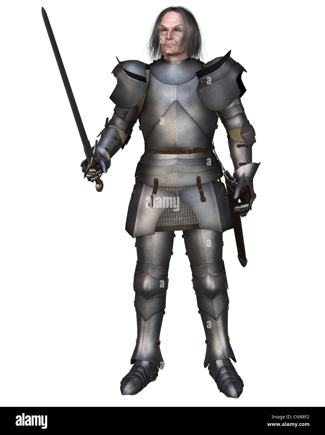 Elderly Mediaeval Knight Stock Photo - Alamy