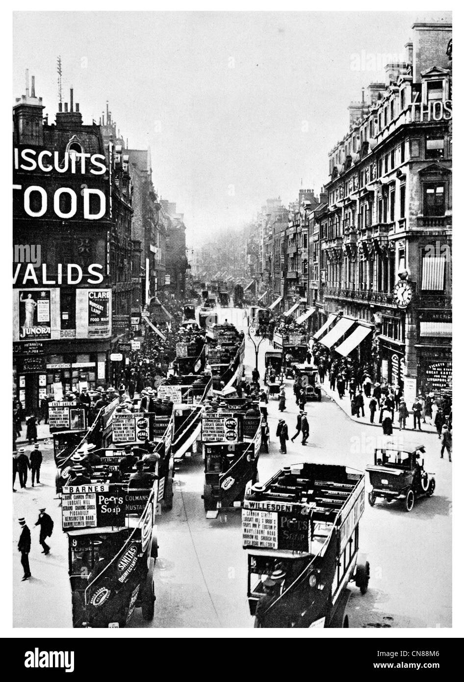 First published 1915 Fleet Street London Tram Ludgate Circus Stock ...